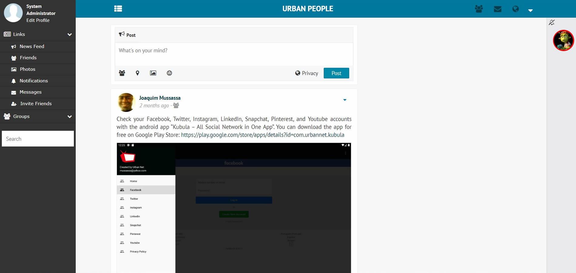 Urban People – Social Network Portal - Urban Net